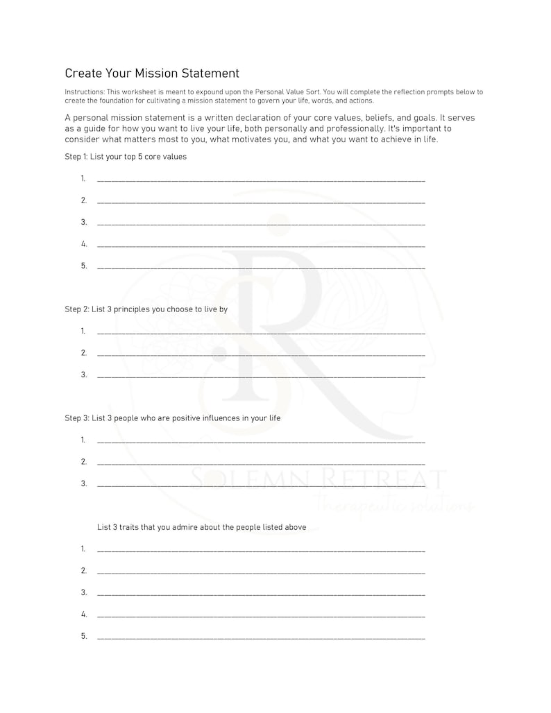 Create Your Own Mission Statement - Etsy