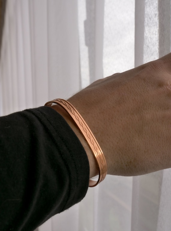 Benefits of Copper With a Pure Copper Bracelet Men s Chic Copper Bracelet Arthritis Pain Relief Bracelet Etsy