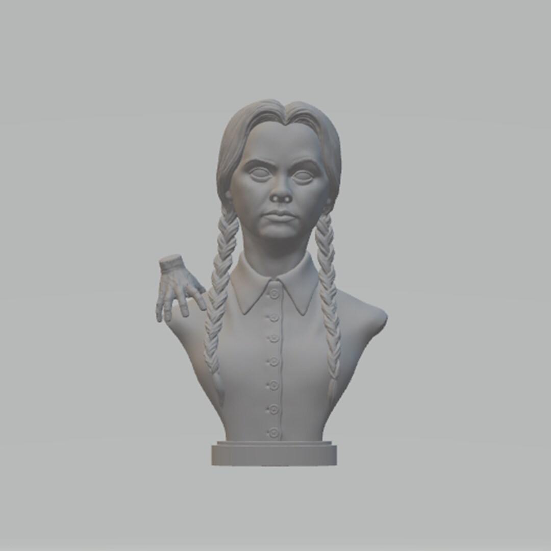 Wednesday Addams Bust Figure 3d Printer Stl File google Drive Download ...