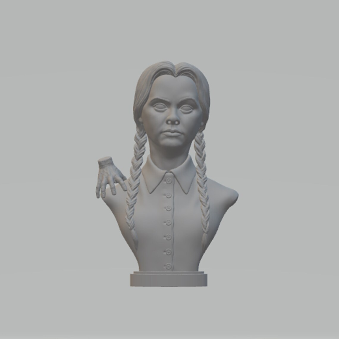 Wednesday Addams Bust Figure 3d Printer Stl File google Drive Download ...