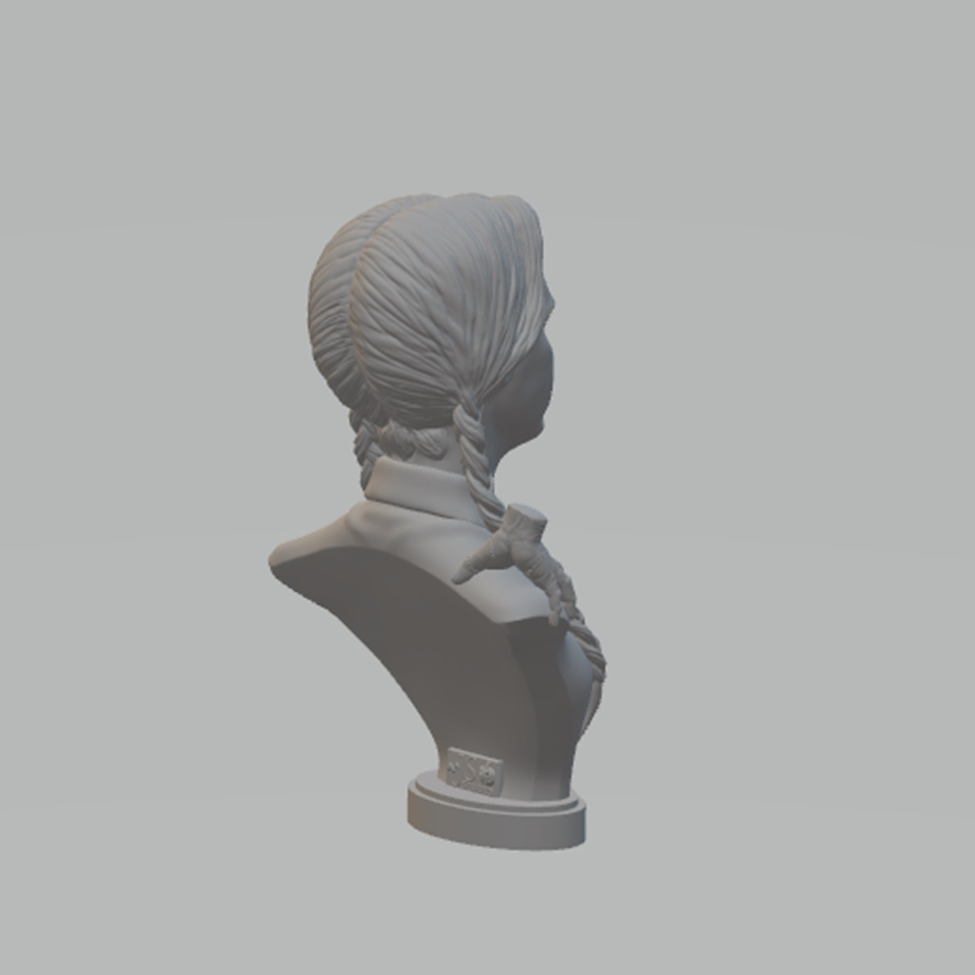 Wednesday Addams Bust Figure 3d Printer Stl File google Drive Download ...