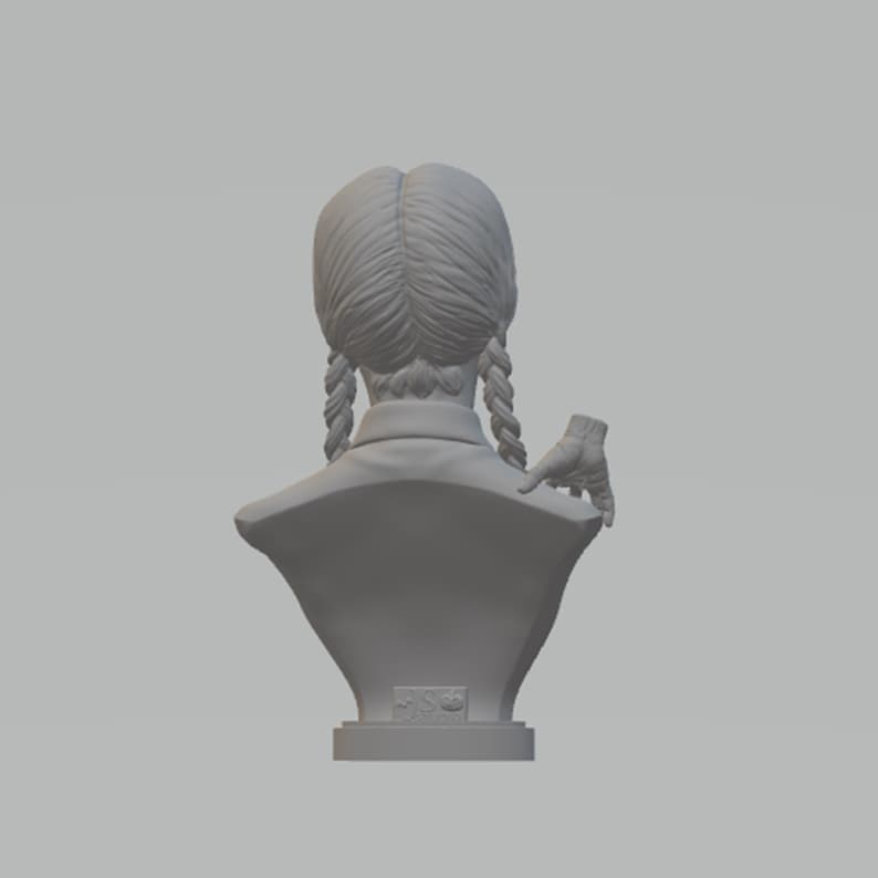 Wednesday Addams Bust Figure 3d Printer Stl File google Drive Download ...