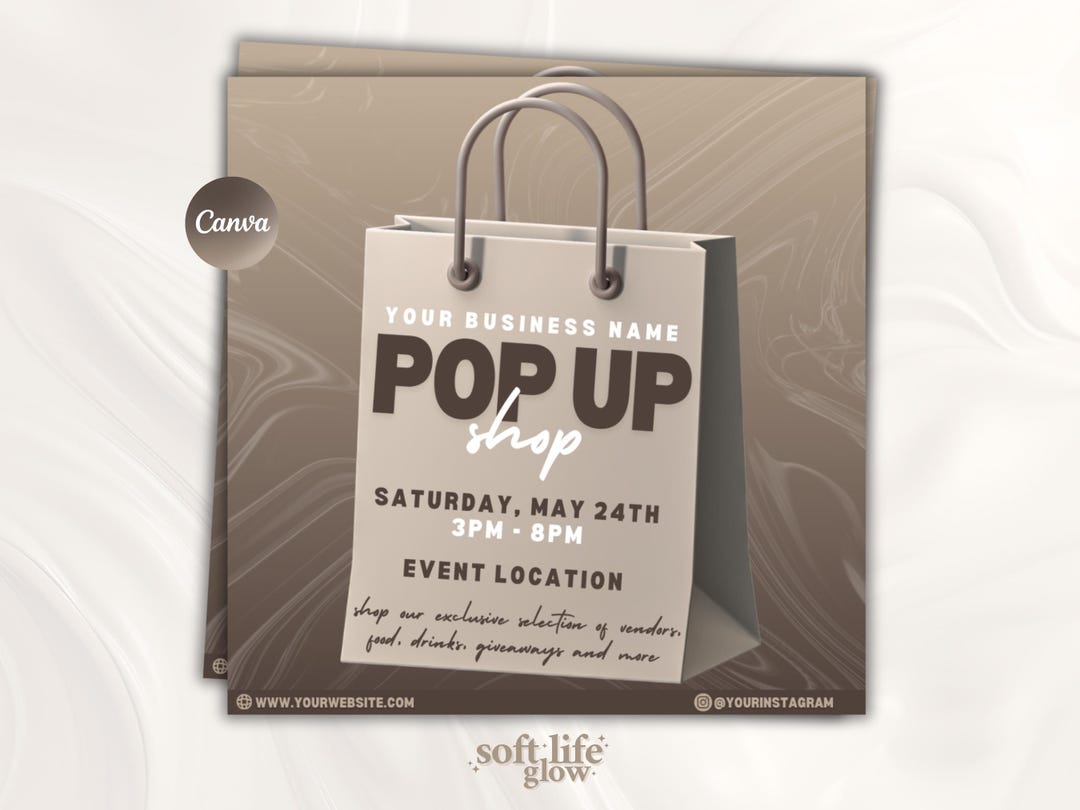 DIY Pop up Shop Flyer, Premade Template, Social Media Flyer, Instagram ...