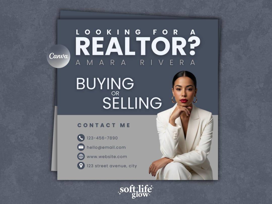 Realtor Flyer Template, Real Estate Introduction Flyer, Digital Real ...