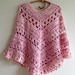 Pretty in Pink Poncho - Etsy