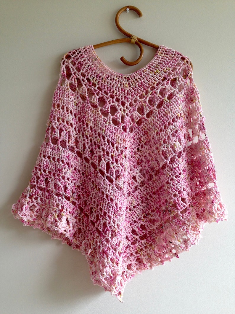 Pretty in Pink Poncho - Etsy