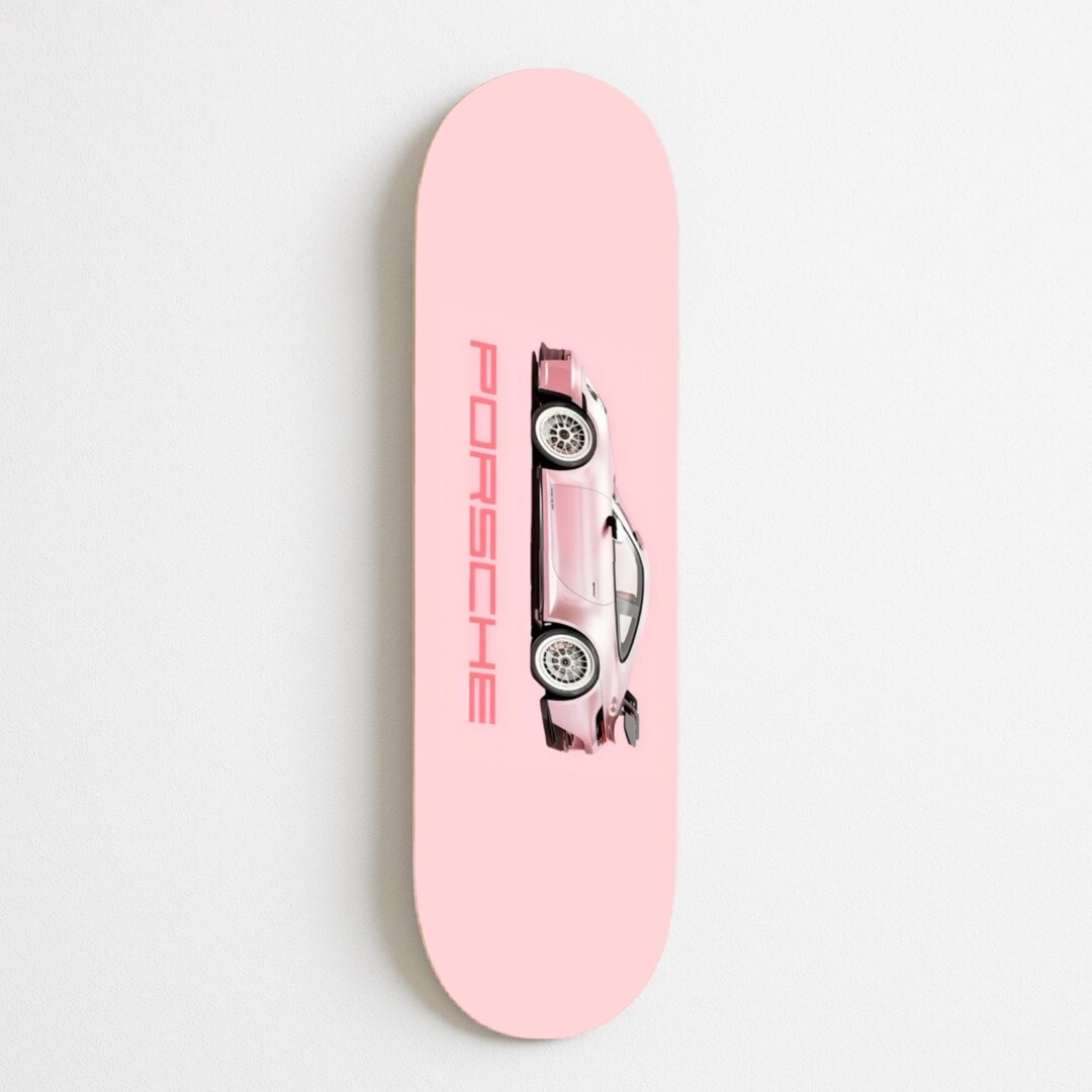 Pink Porsche Skateboard Deck Wall Art, Hypebeast Room Decor - Etsy