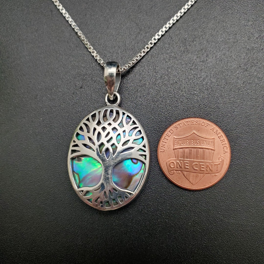FFD #401 | Inlay Abalone Shell Money Tree Necklace Pendant Option With ...