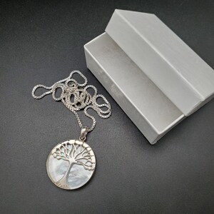 ATS-AYU244 | White Mother of Pearl Money Tree Necklace Pendant Option ...