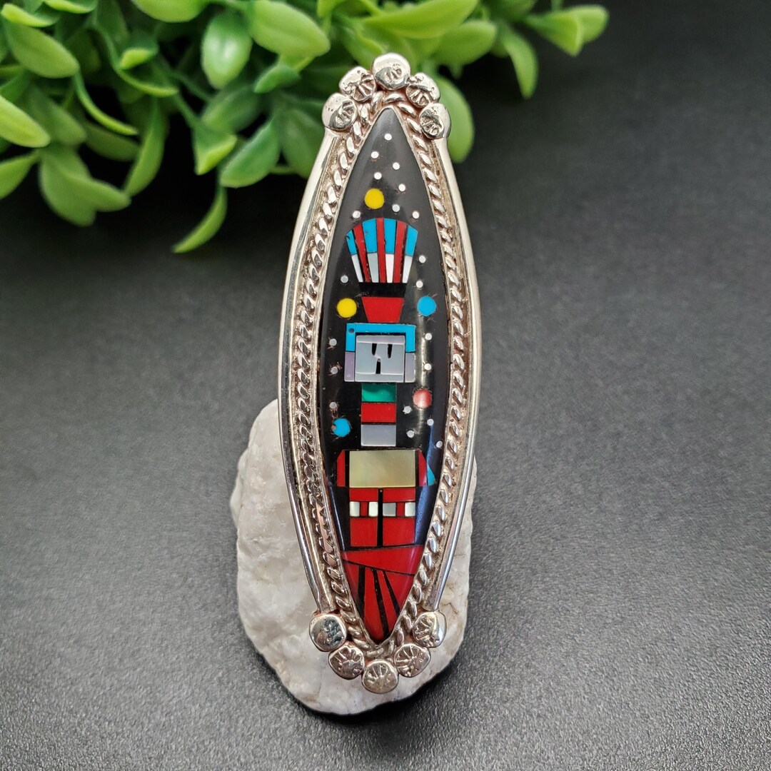 GG-031 | Silver Inlay Ring | Micro Inlay Southwest Ring | Sterling ...