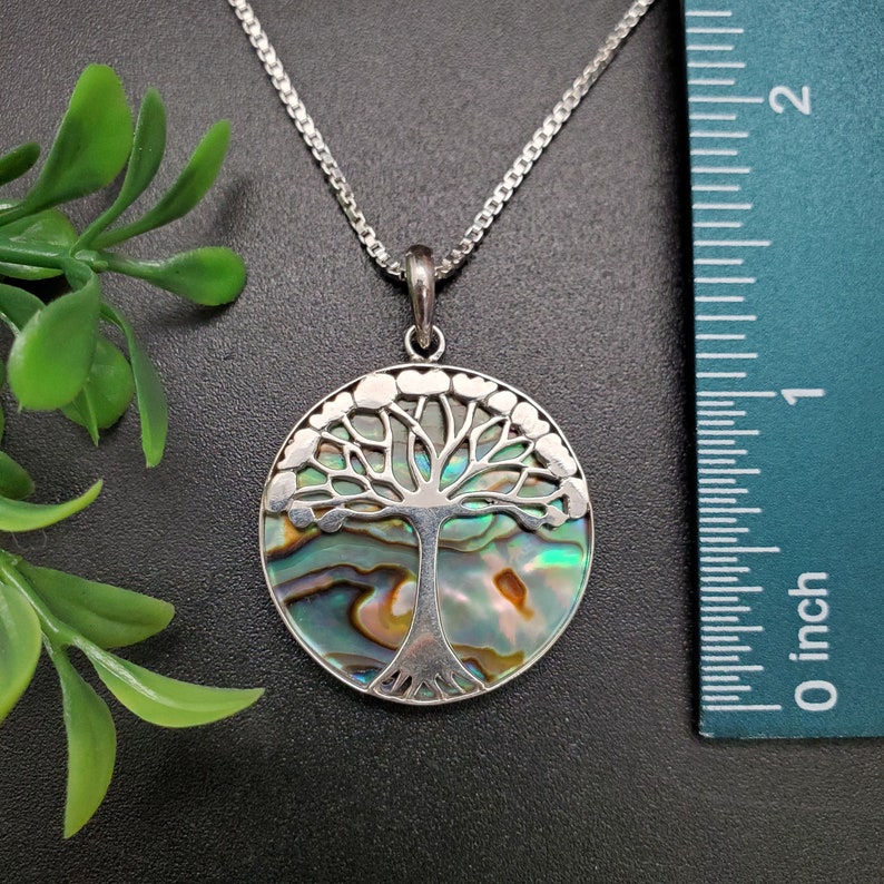 ATS-AYU242 | Inlay Abalone Shell Money Tree Necklace Pendant Option ...