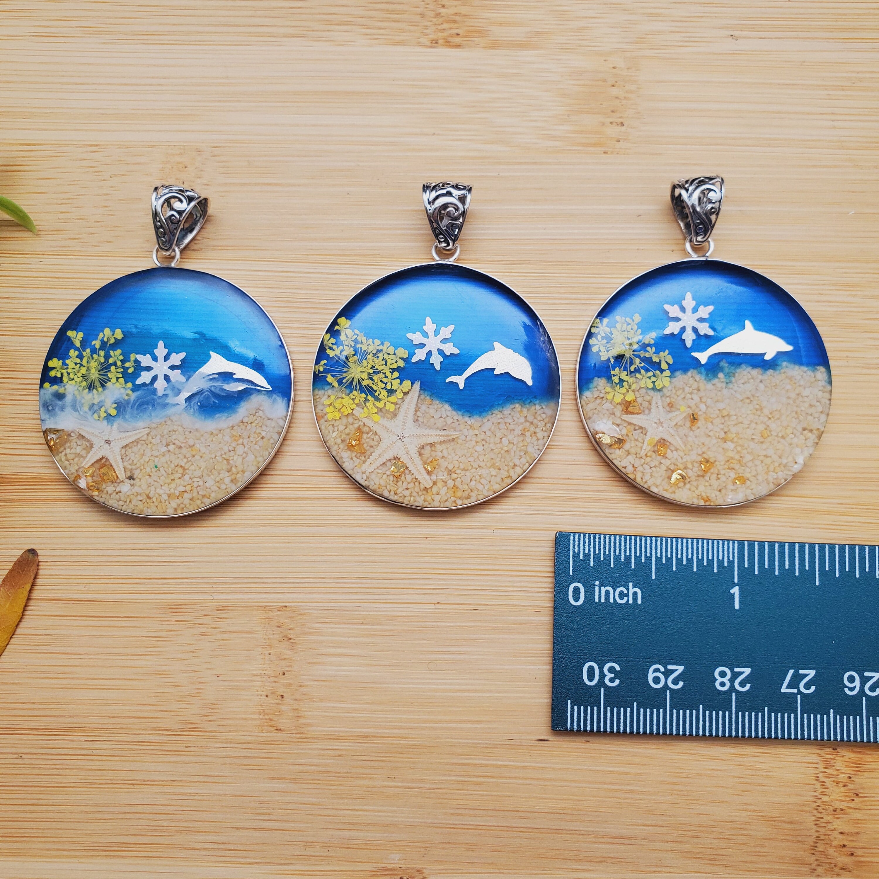 ATS-AYU100 Big 40mm Round Multicolor Sea Life Necklace - Etsy