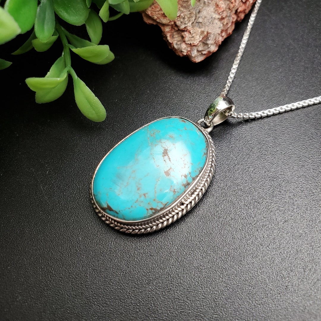 ATS#PD187 | Lovely Royston Turquoise Necklace Pendant, Southwestern ...