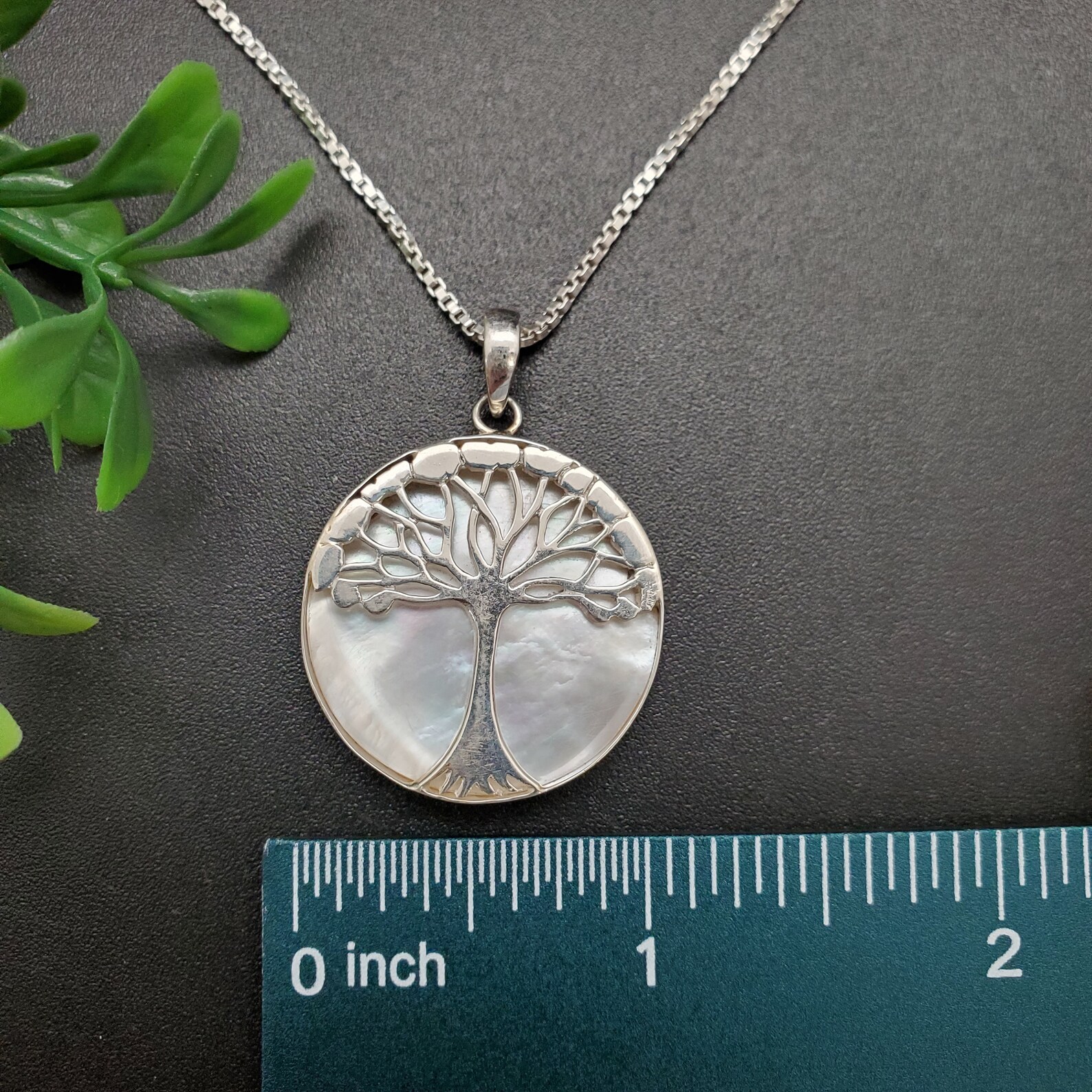 ATS-AYU244 | White Mother of Pearl Money Tree Necklace Pendant Option ...
