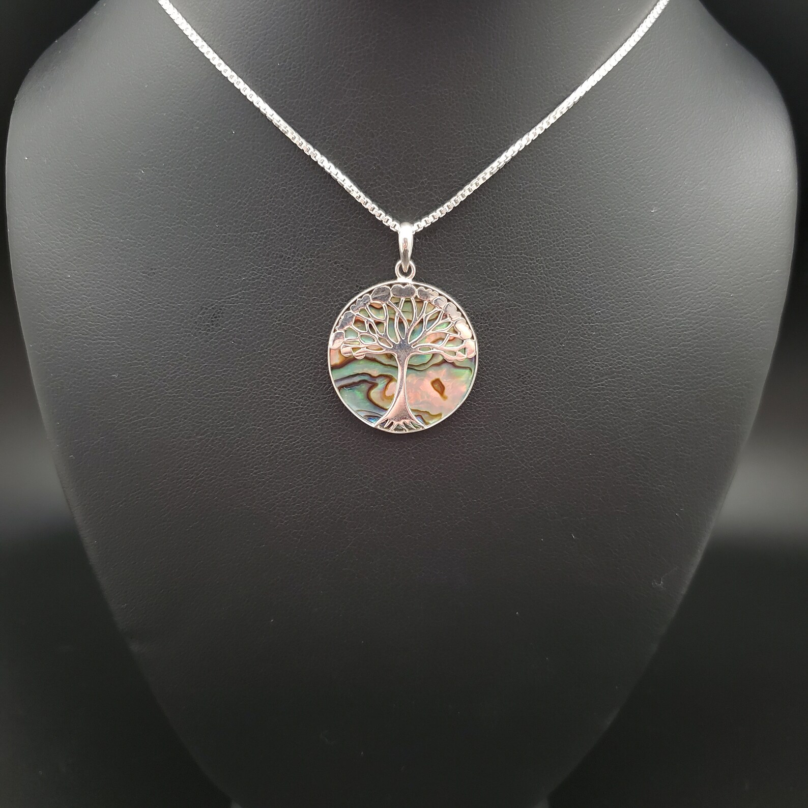 ATS-AYU242 | Inlay Abalone Shell Money Tree Necklace Pendant Option ...