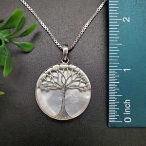 ATS-AYU244 | White Mother of Pearl Money Tree Necklace Pendant Option ...