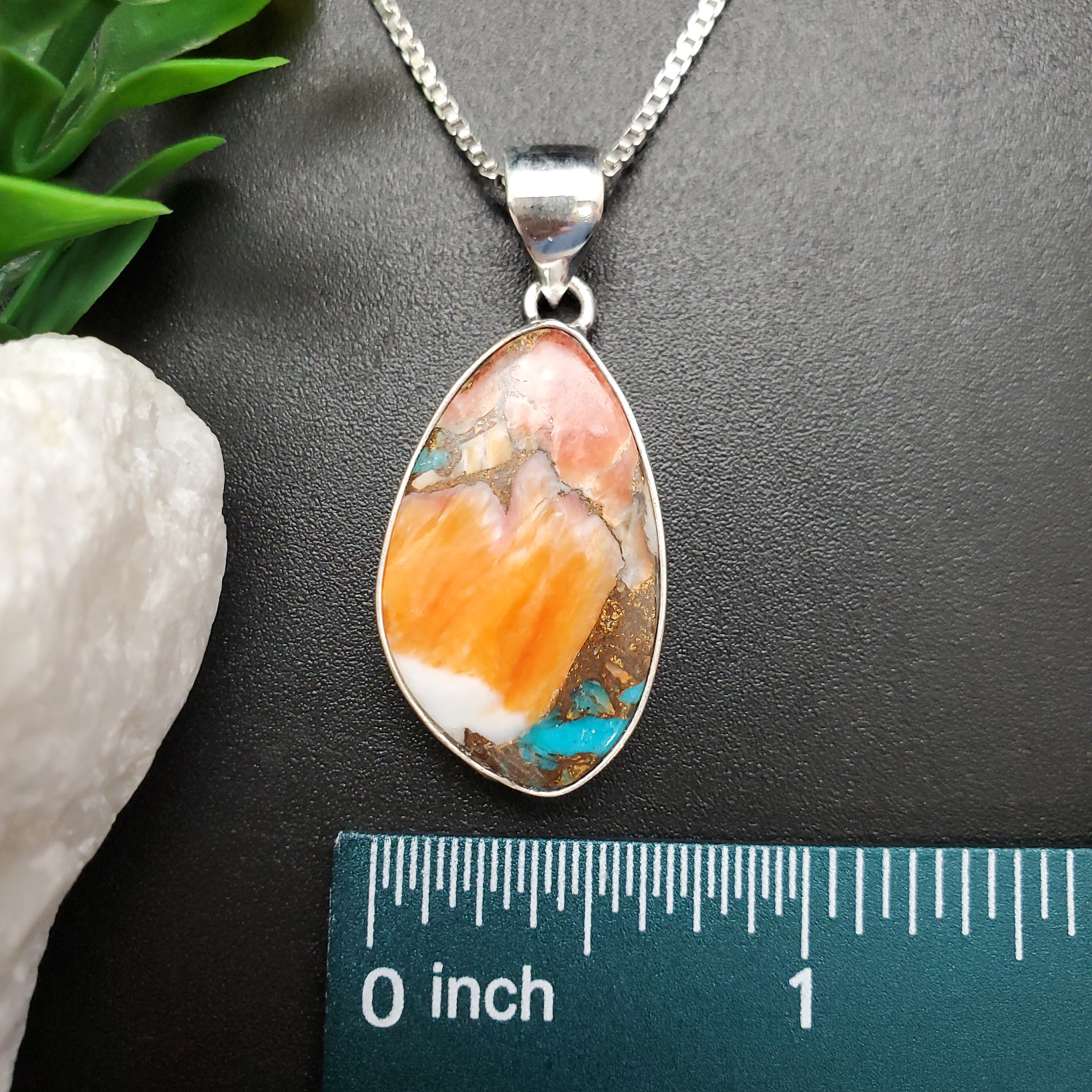 ATSPD061 Copper Spiny Oyster Turquoise Necklace Pendant - Etsy
