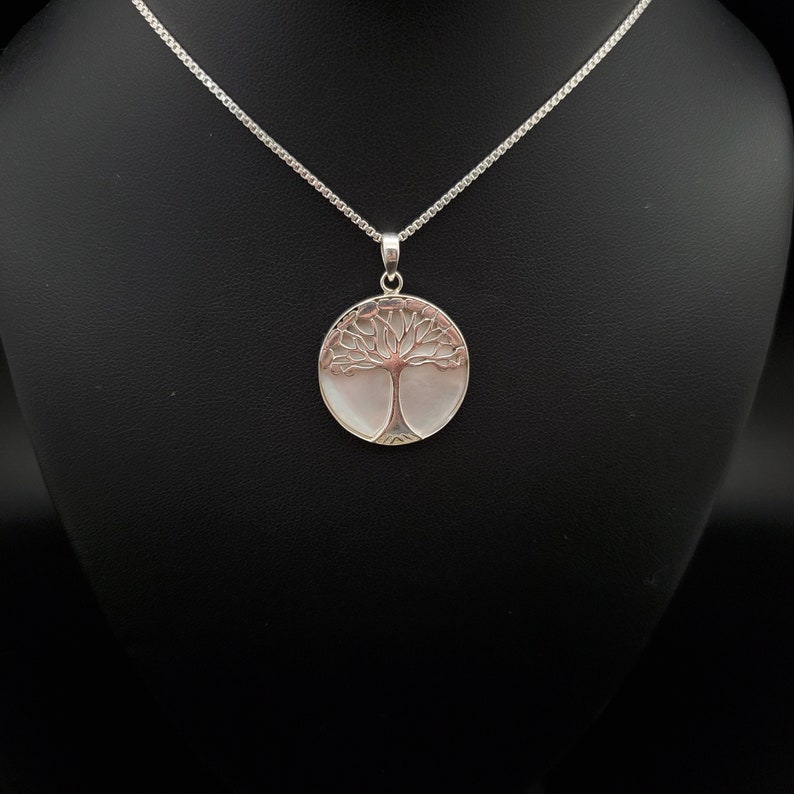 ATS-AYU244 | White Mother of Pearl Money Tree Necklace Pendant Option ...