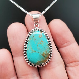 ATSTQP042 Natural Kingman Turquoise Necklace Pendant With Option of ...