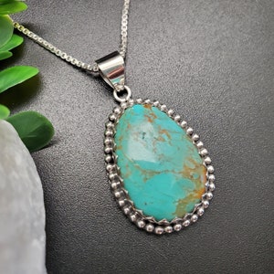 ATSTQP042 Natural Kingman Turquoise Necklace Pendant With Option of ...