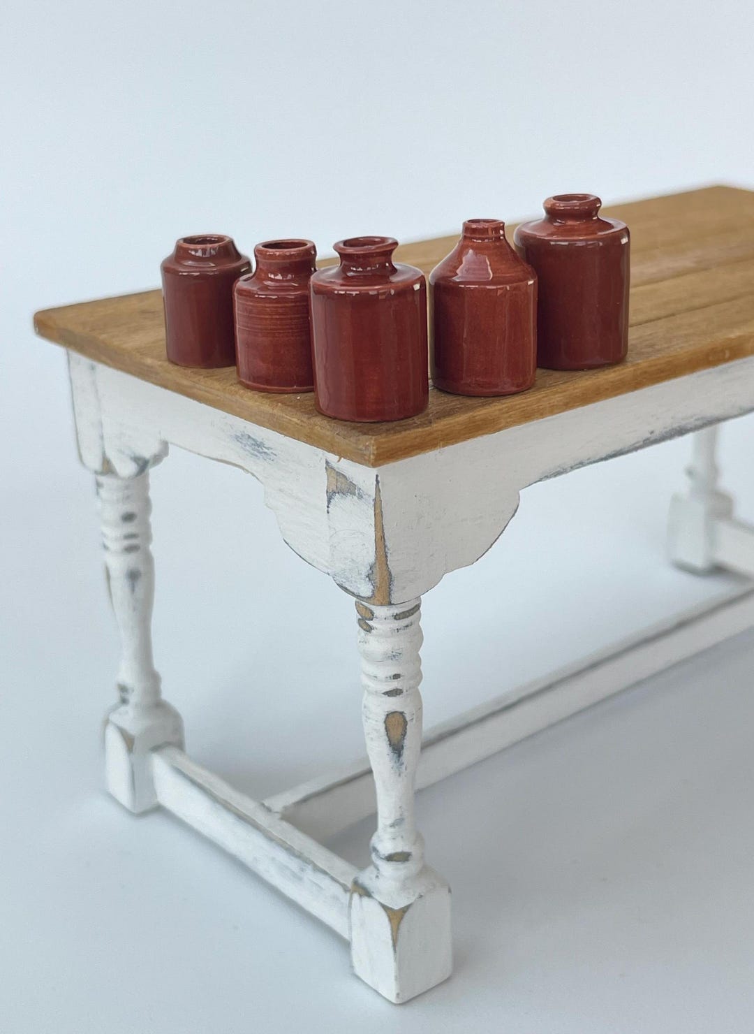 Individual Handmade Stoneware Style Miniature Wheel Thrown Pot 1:12 ...