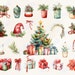 Watercolor Christmas Clipart Bundle 108 Png Files Holiday - Etsy