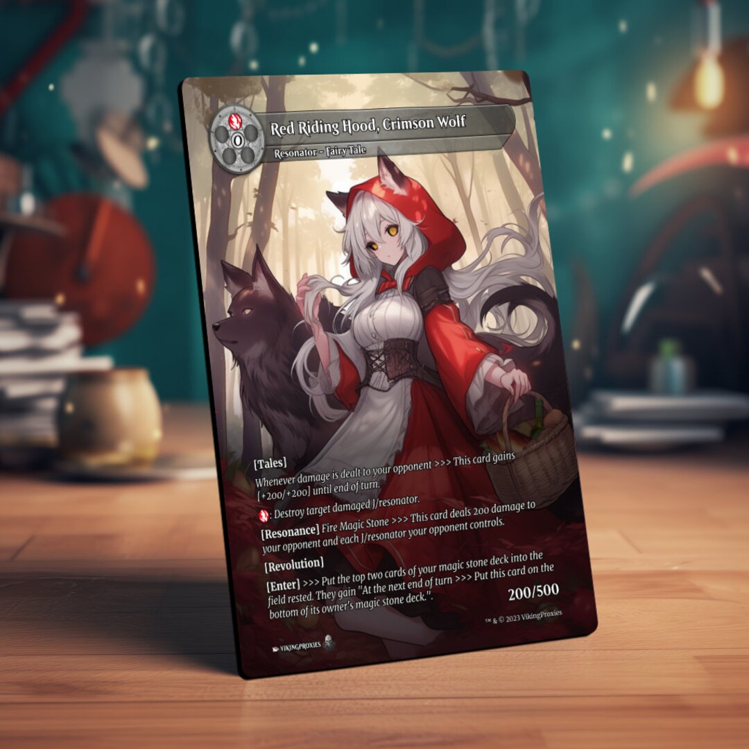 Red Riding Hood, Crimson Wolf Force of Will Proxy - Etsy
