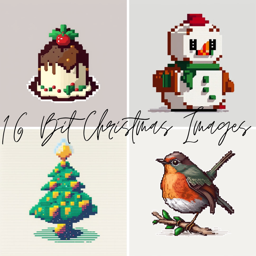 16 Bit Christmas Clipart | Christmas Illustrations | PNG Graphics ...