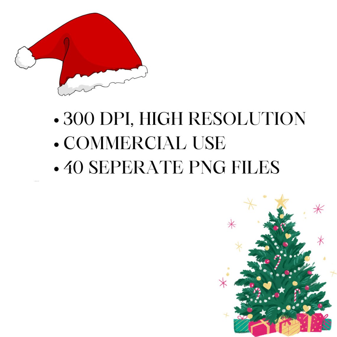 40 Watercolour Christmas Baubles, PNG, Instant Download, Commercial Use ...