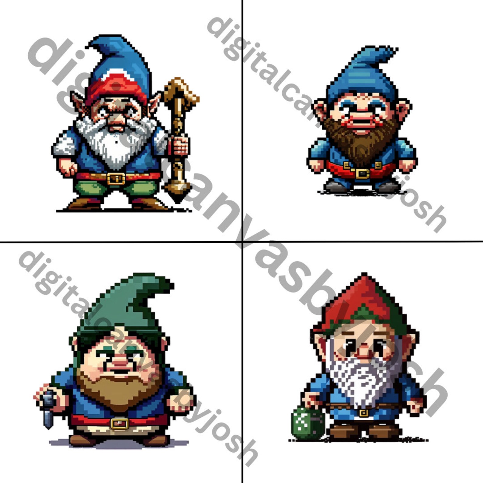 16 Bit Gnome Clipart | Gnome PNG | PNG Graphics | Fantasy Clipart ...