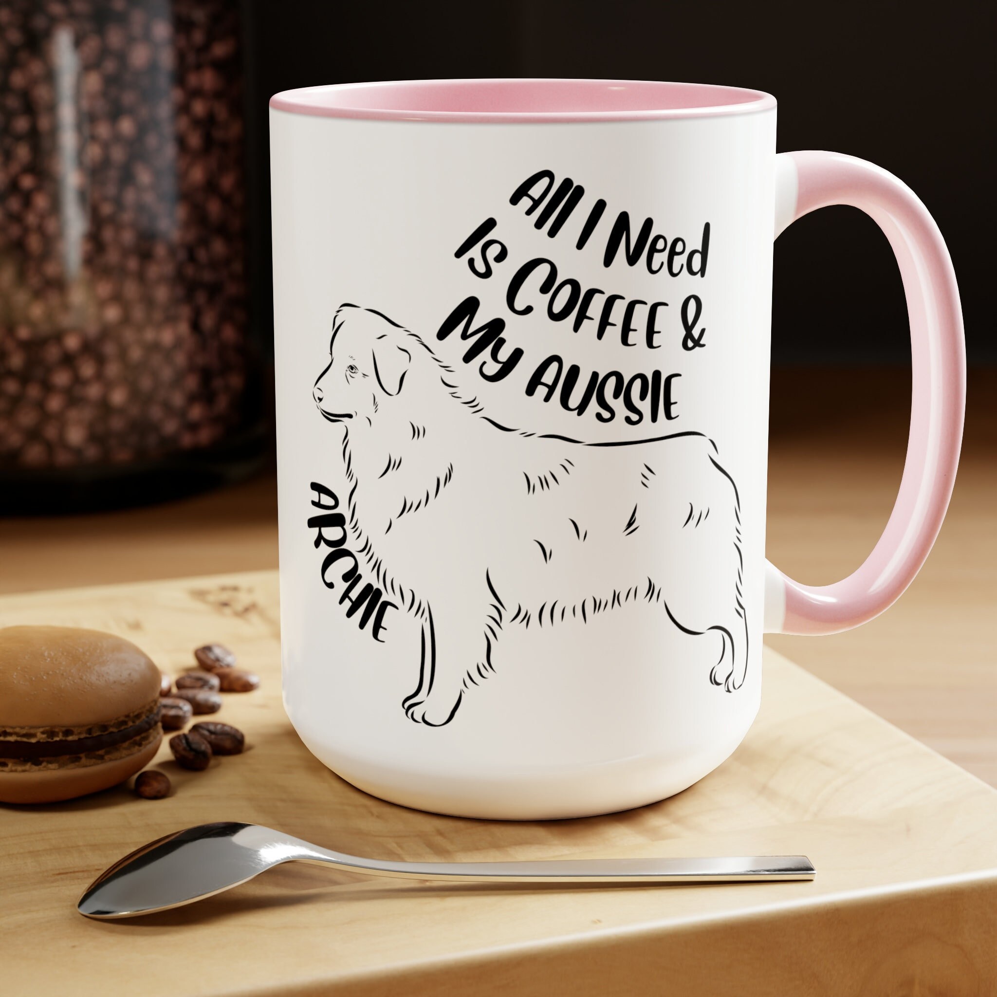 Personalized Australian Shepherd Coffee Mug, Aussie Dog Coffee Mug ...