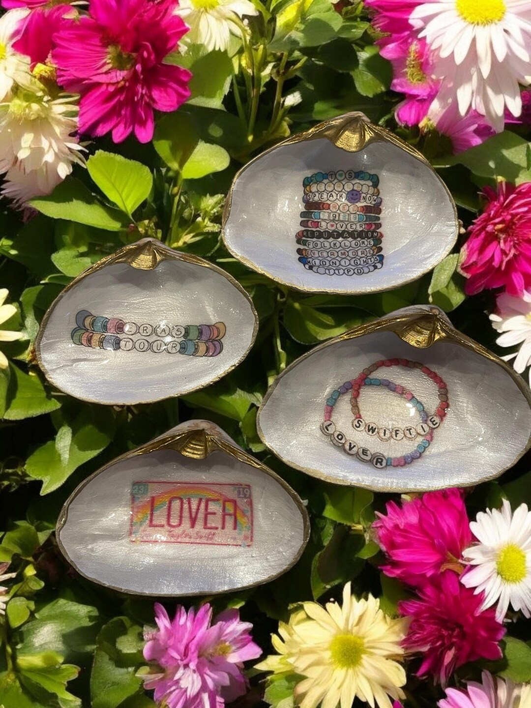 Taylor Swift Inspired Decoupage Clam Shell Trinket Dishes, Handmade ...