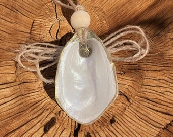 Hand Painted Oyster Angel Ornament - Etsy