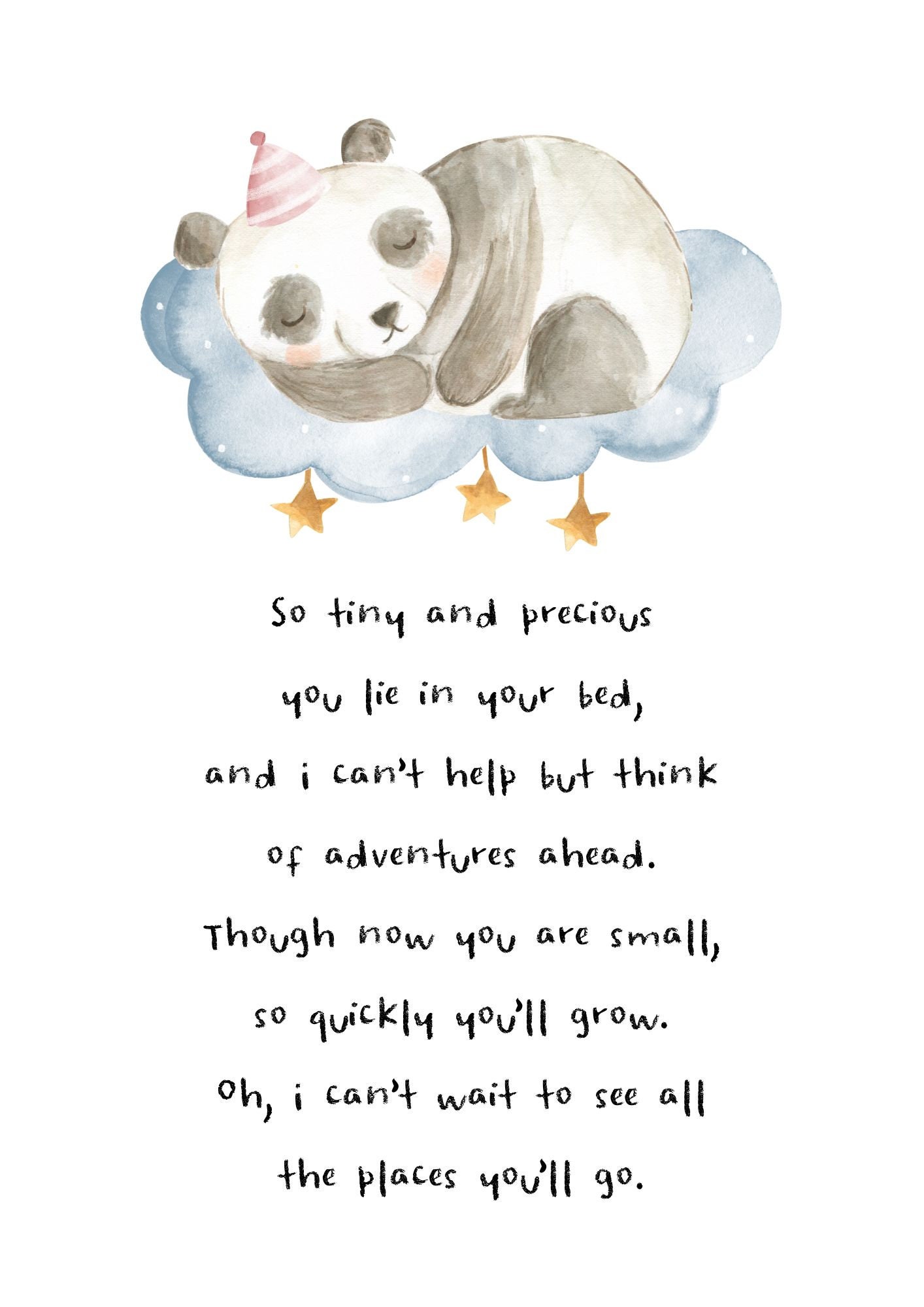 Poem for New Baby - the Places You'll Go - DIGITAL DOWNLOAD - New Baby ...
