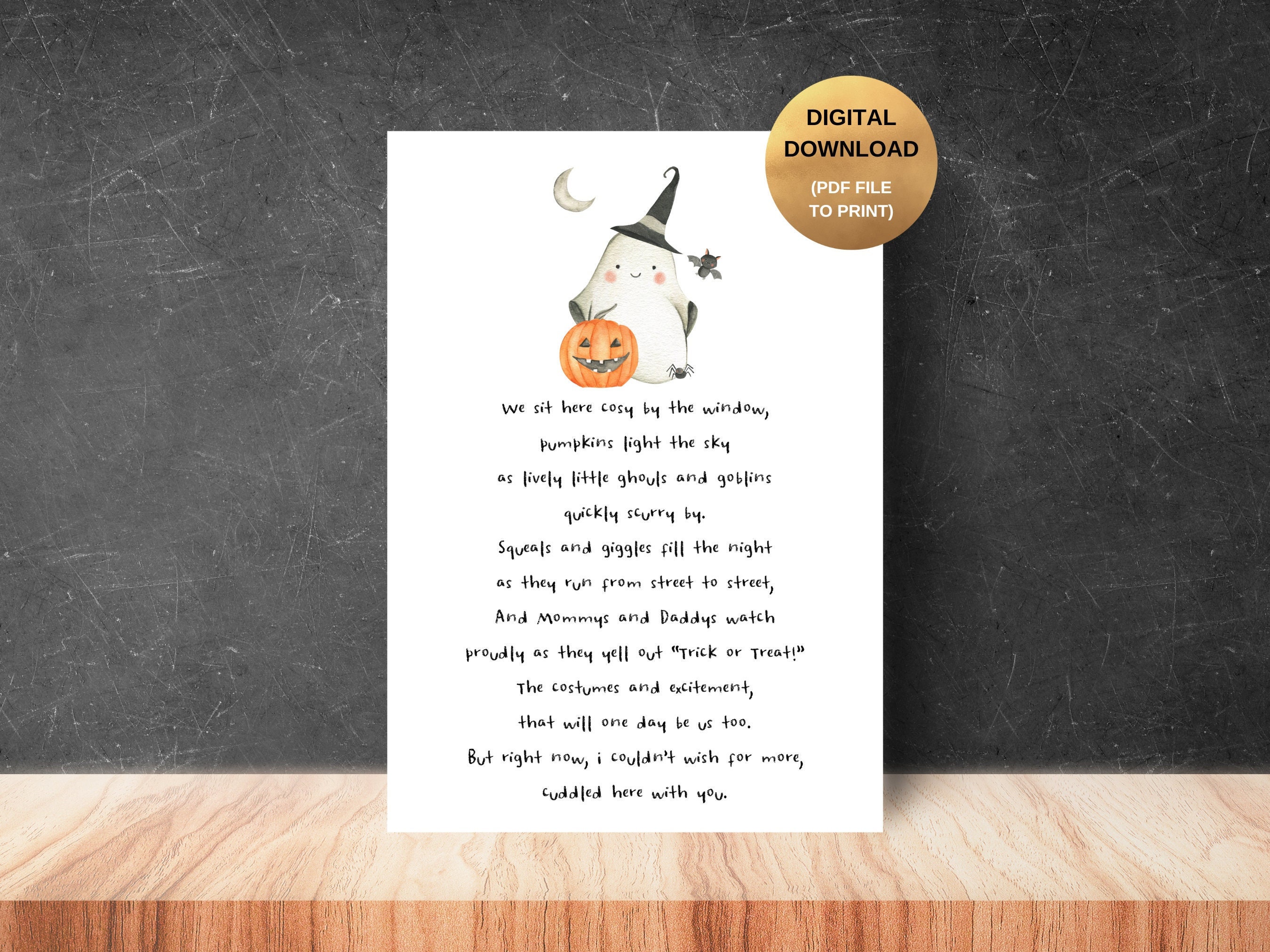 Children's Halloween Poem - Halloween With You - DIGITAL DOWNLOAD ...