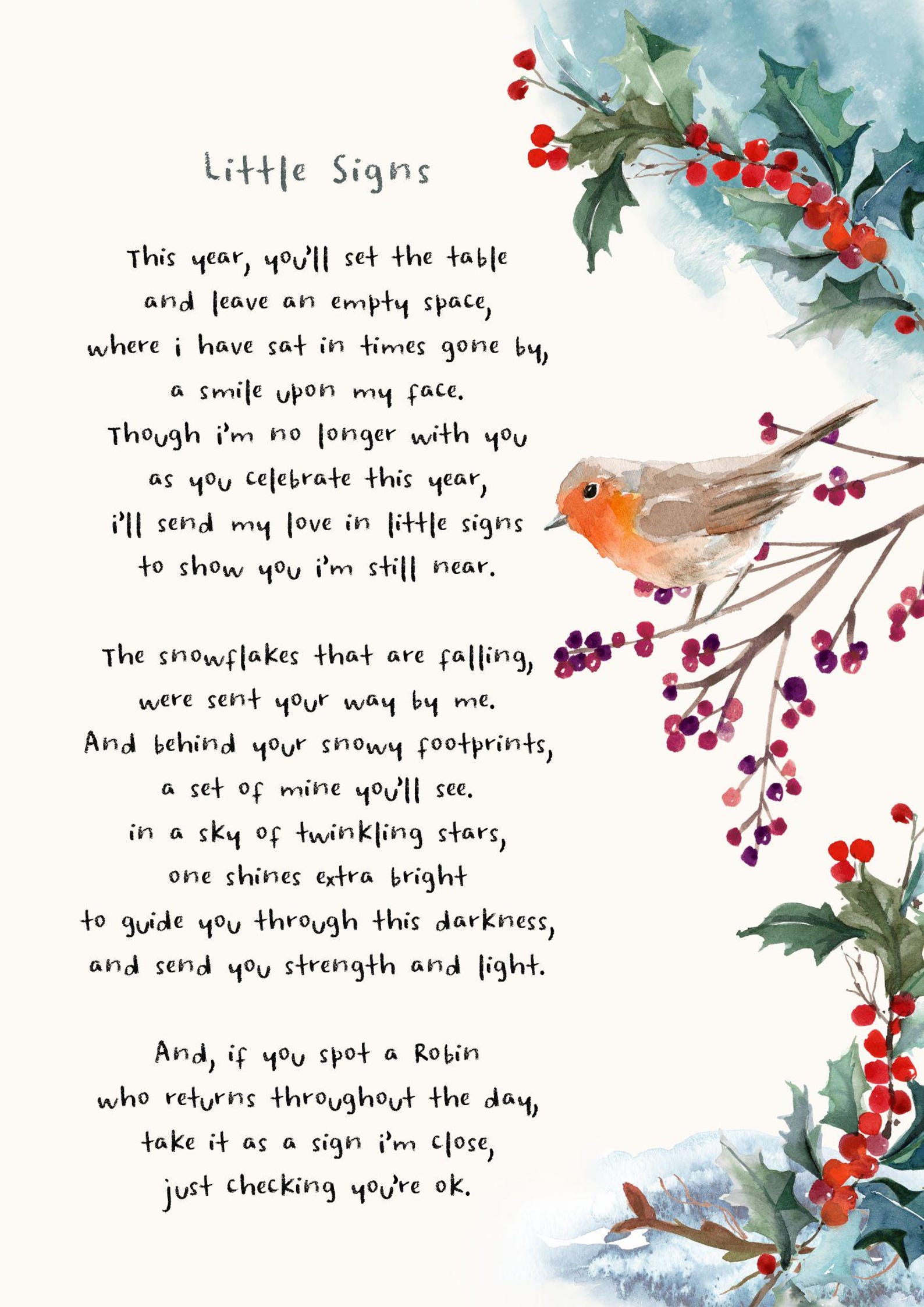 Little Signs – DIGITAL DOWNLOAD - First Christmas Without a Loved One ...