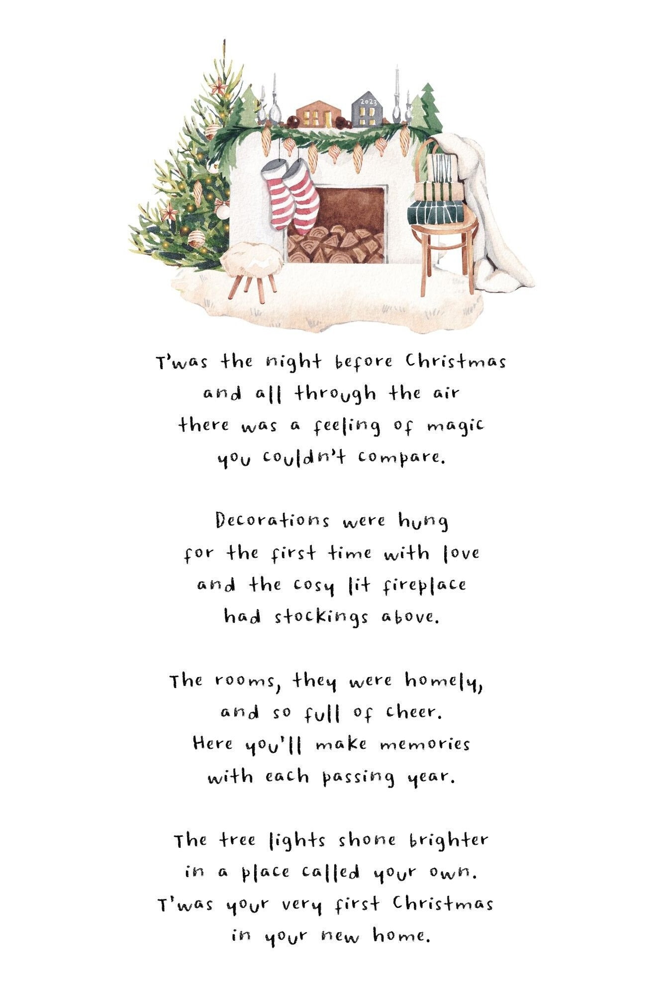First Christmas in Your New Home Poem DIGITAL DOWNLOAD Printable Poem ...