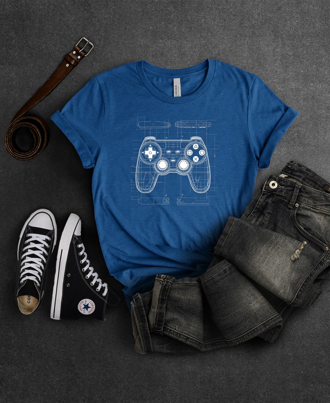 Classic Controller Blueprint Graphic T-shirt - Etsy