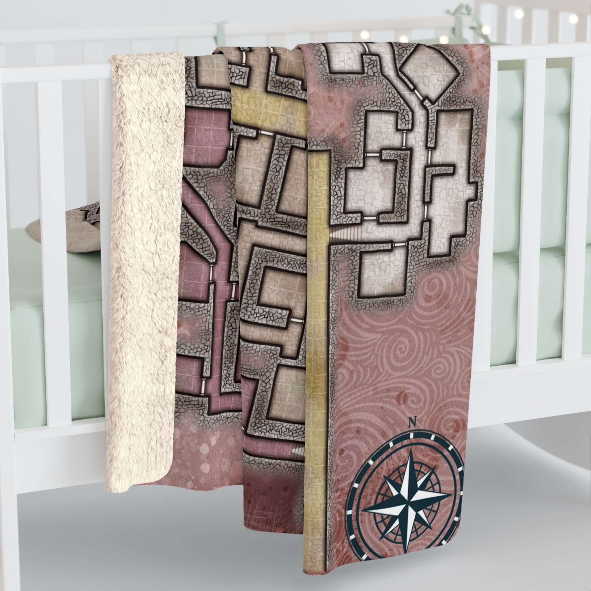 Dnd Throw Blanket Map , D20 Blanket, TTRPG Blanket, Dungeon Master ...