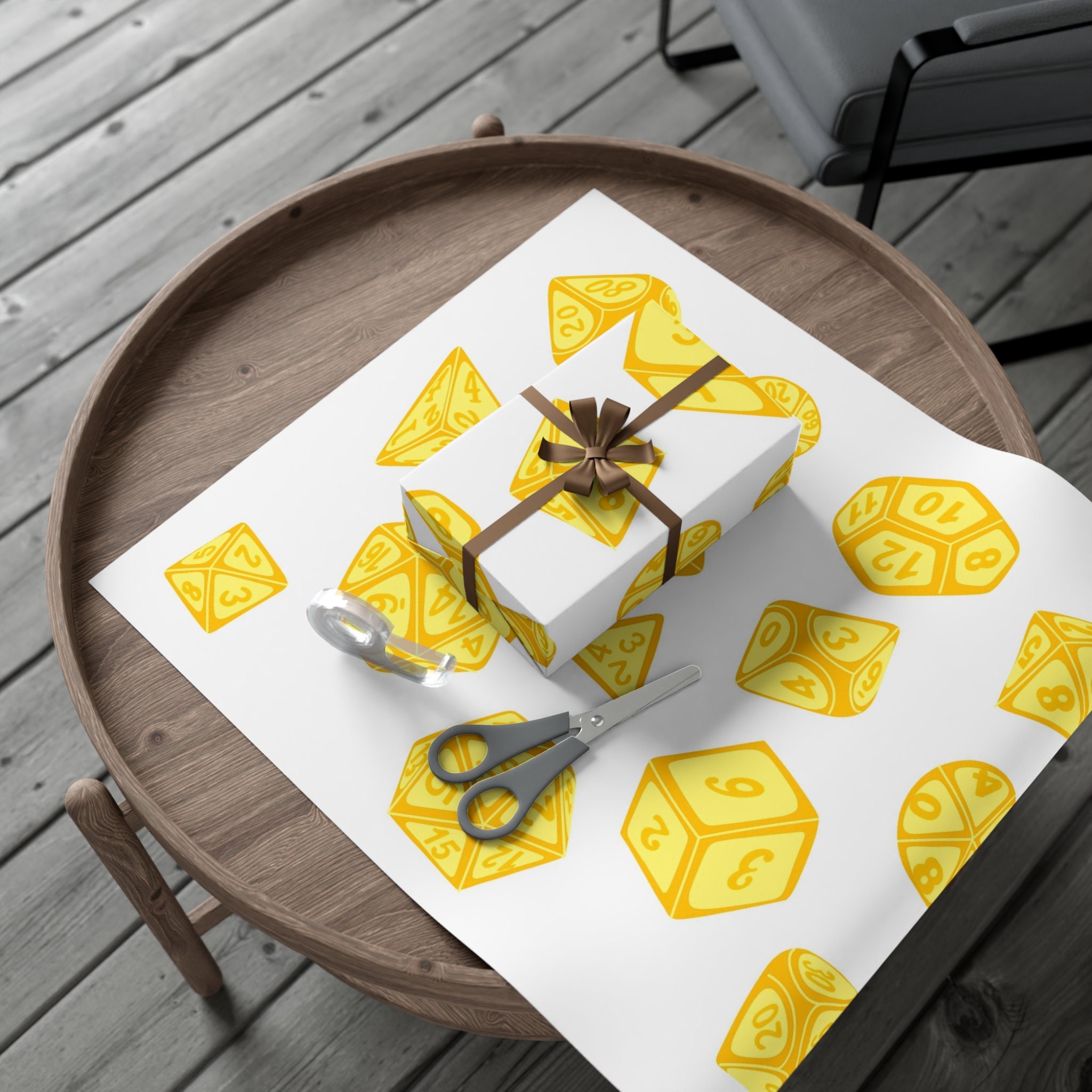 D&D Dnd D20 Dice Gift Wrapping for D20 Dungeons and Dragons, Pathfinder ...