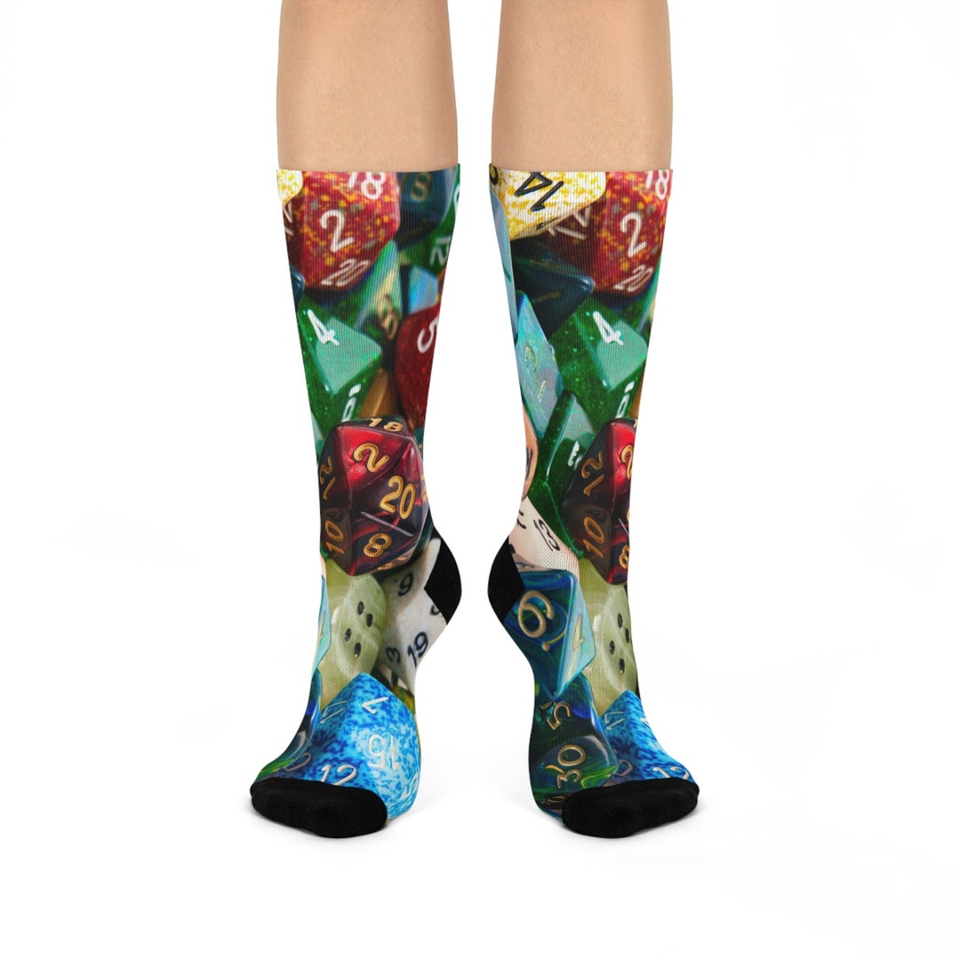 Gaming Socks RPG D20 Cushioned Crew Socks / RPG / Dungeon - Etsy