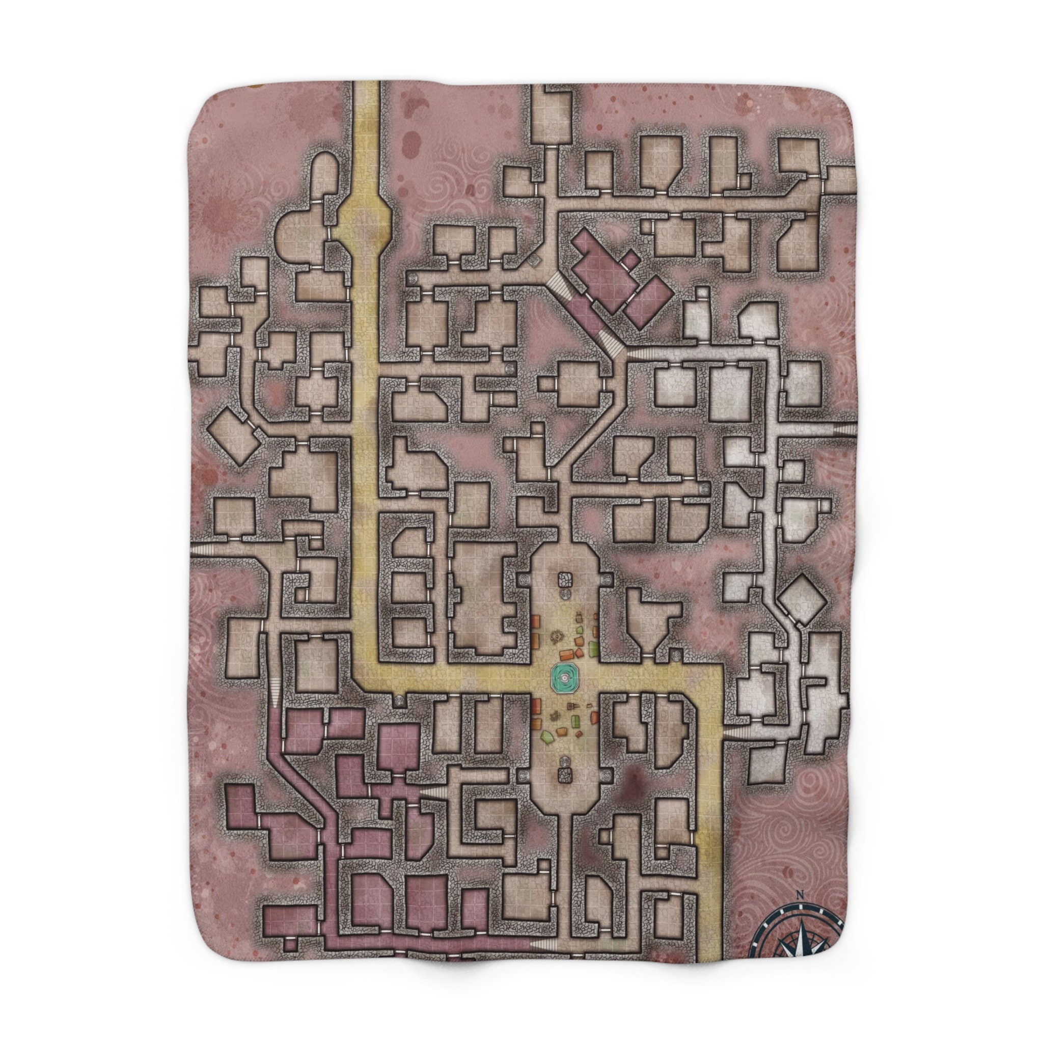 Dnd Throw Blanket Map , D20 Blanket, TTRPG Blanket, Dungeon Master ...
