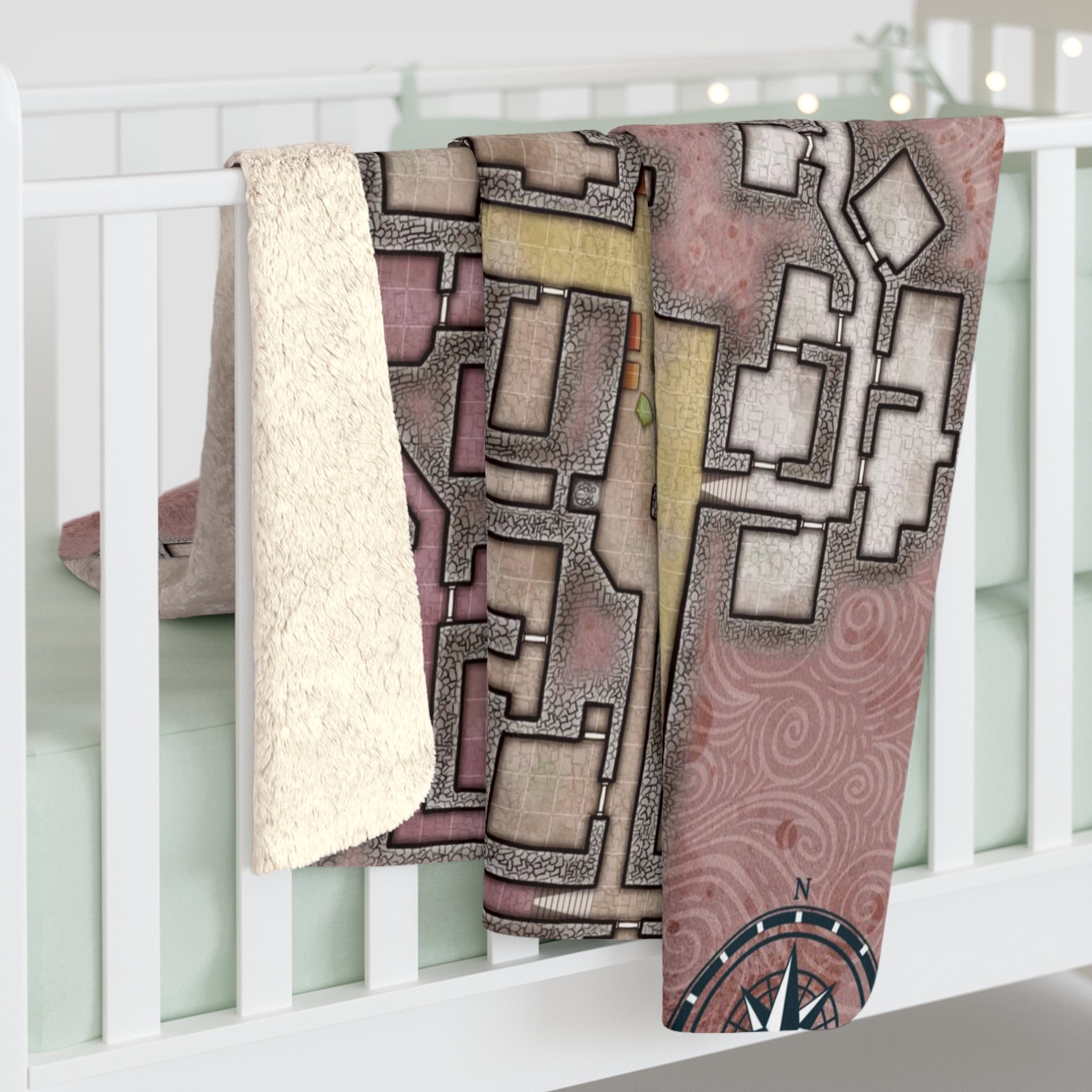 Dnd Throw Blanket Map , D20 Blanket, TTRPG Blanket, Dungeon Master ...