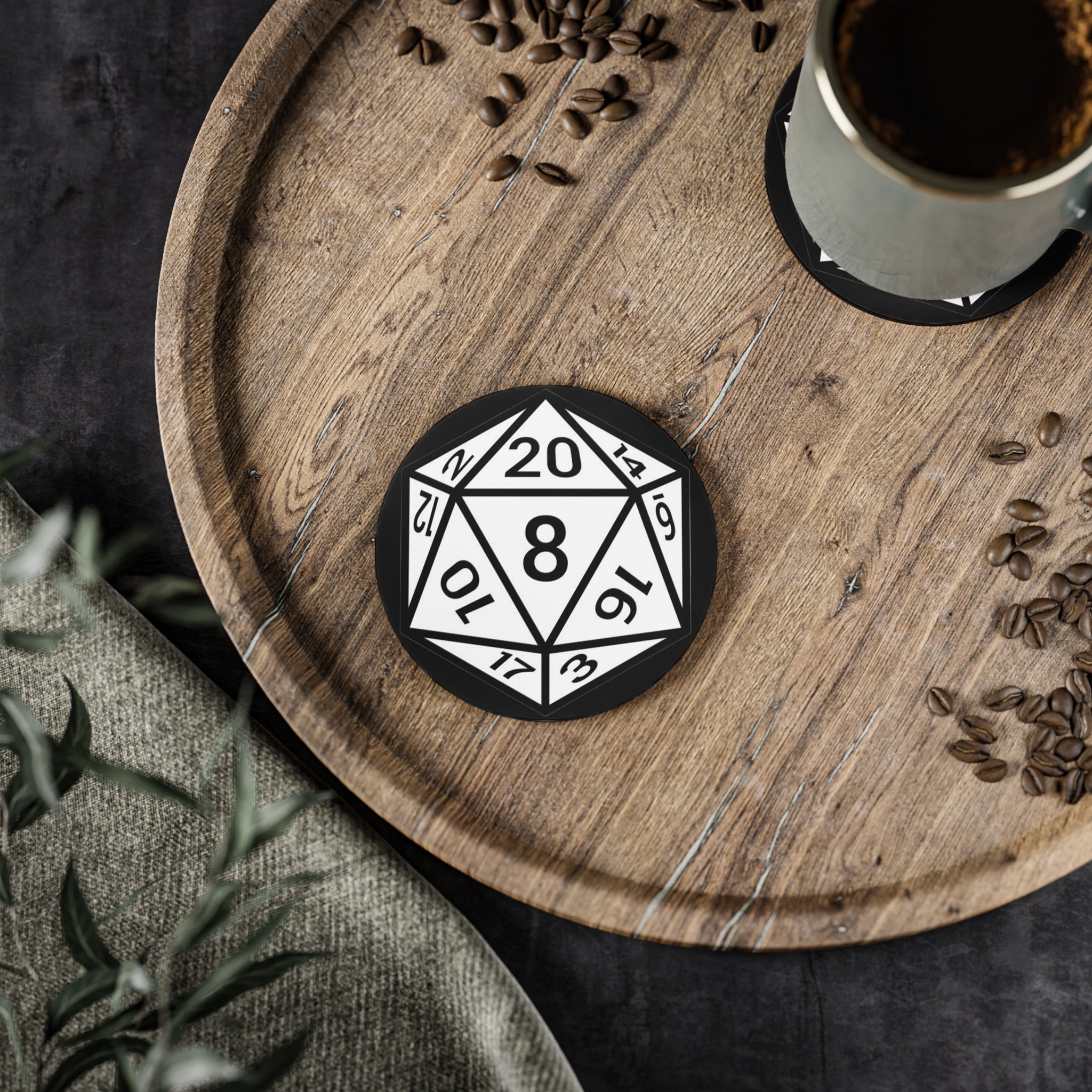 Dnd Drink Coasters, Dnd Cup Coasters, D20 Coasters, Dnd Dm Coaster ...