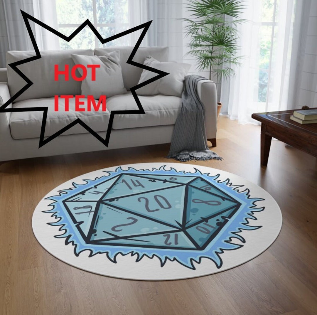 Dnd Rug, D20 Rug, Dungeon and Dragons Rug, Dungeon Master Rug, Rug ...
