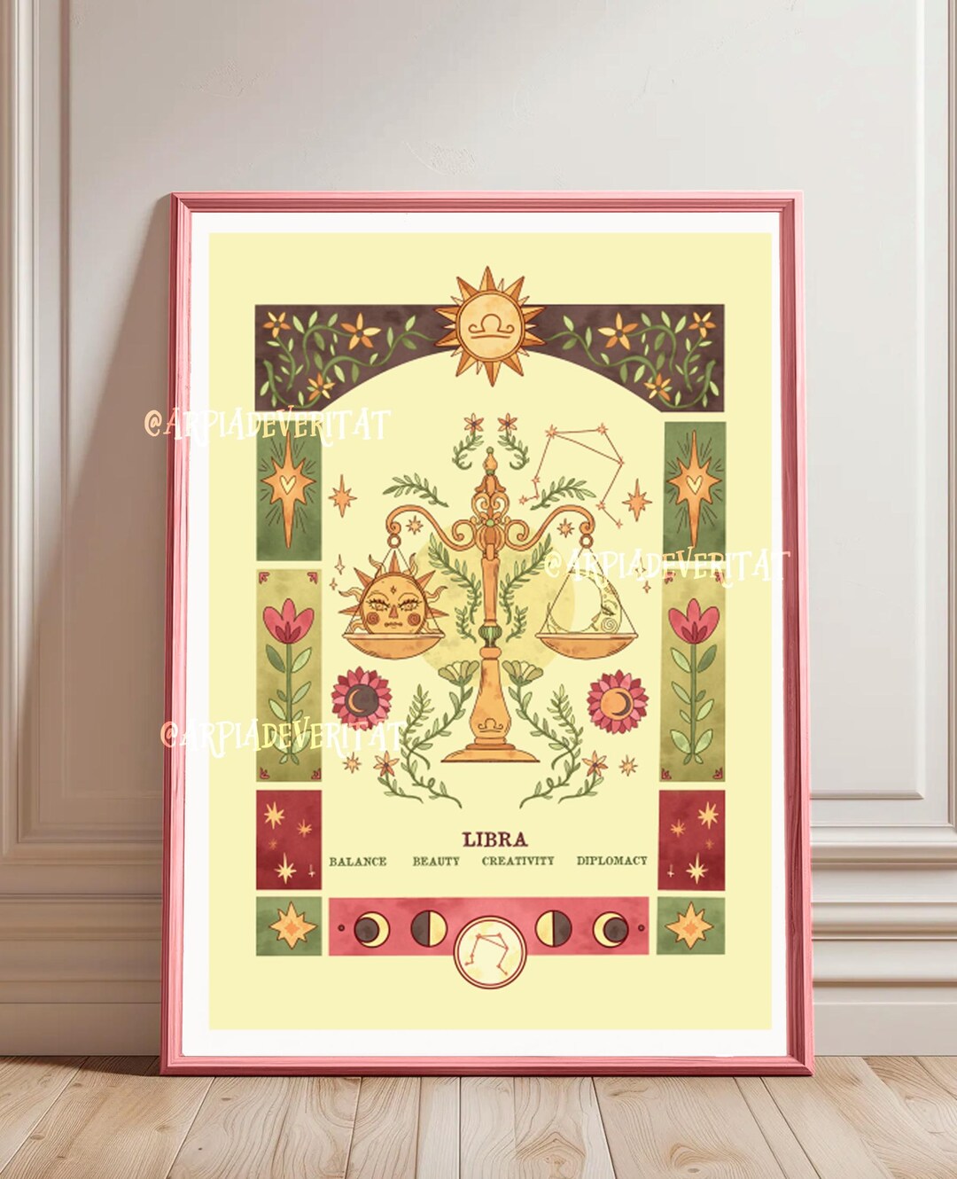 Libra Zodiac Print/poster - Etsy