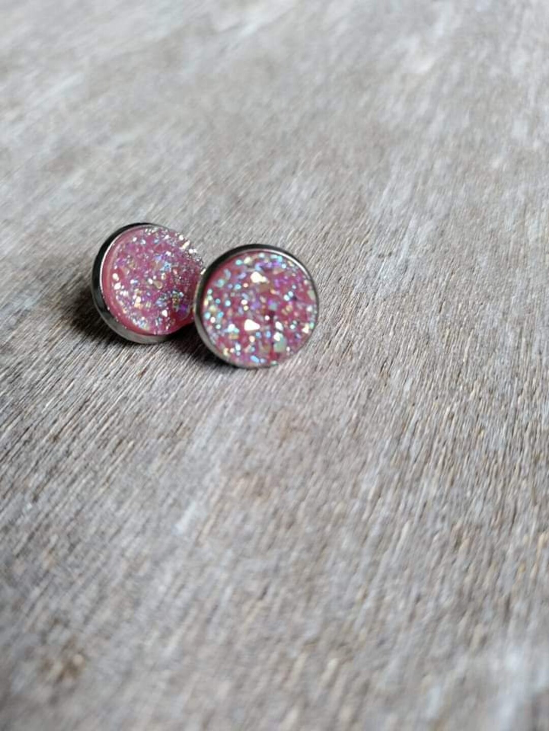 Pink Glitter Drusy - Etsy