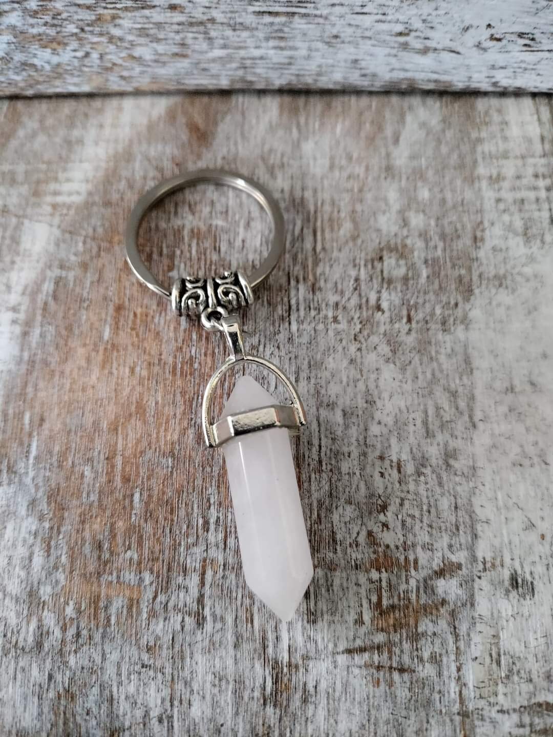 Rose Quartz Keychain - Etsy