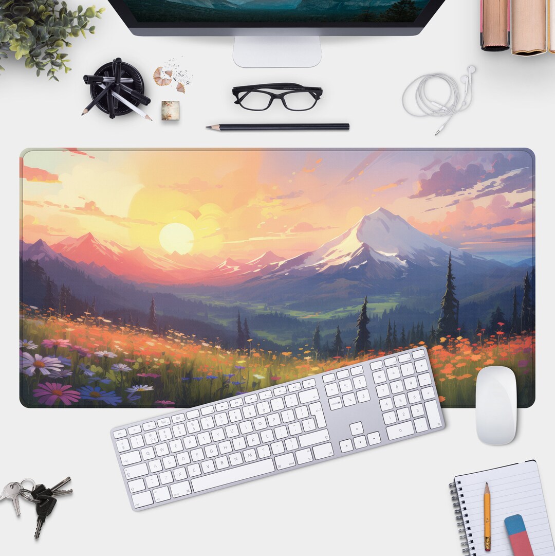Nature Desk Mat – Mountain Gamer Pad and Mouse Pad for a Scenic Gaming ...