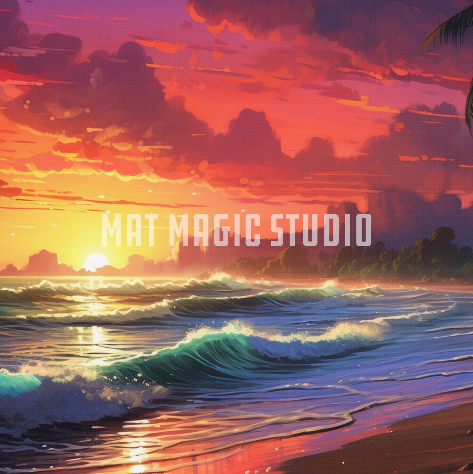 Tropical Beach Desk Mat - Gaming Pad and Mousepad With Scenic Landscape ...